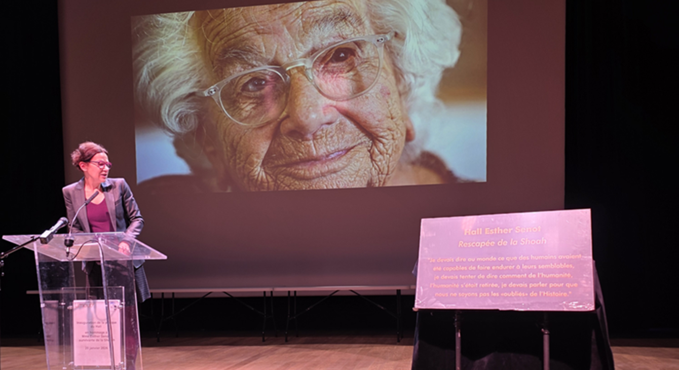 Inauguration de la plaque commémorative Esther Senot au lycée Jules ...